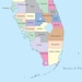 High Resolution Digital Color Map of the Counties of the State of ...