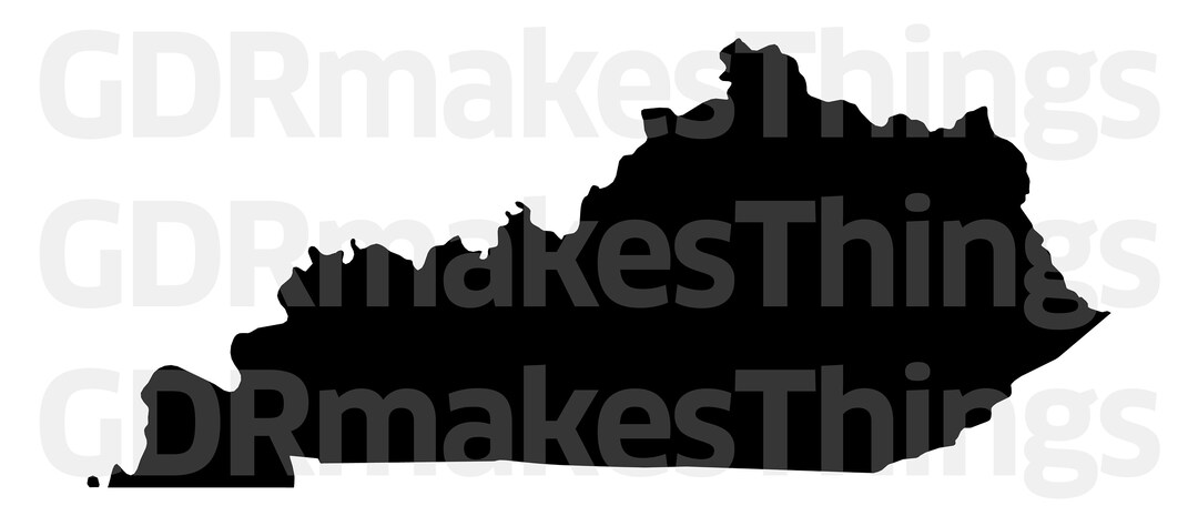 Kentucky State Shapes - Instant Digital Download Includes B/W Versions ...