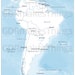 High Resolution Digital Color Map of South America, Including Countries ...