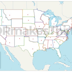 Blank Map of the United States for Education/learning Purposes ...