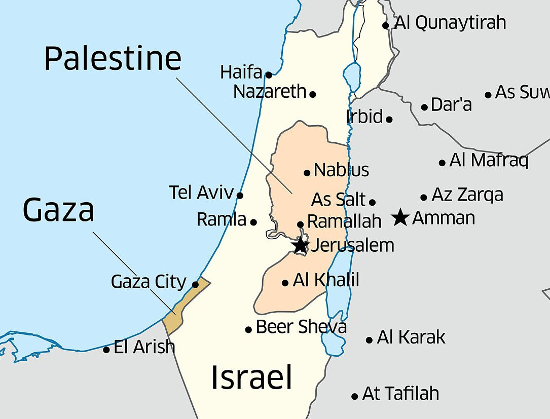 Digital Map of the Eastern Mediterranean Including Israel, Palestine ...