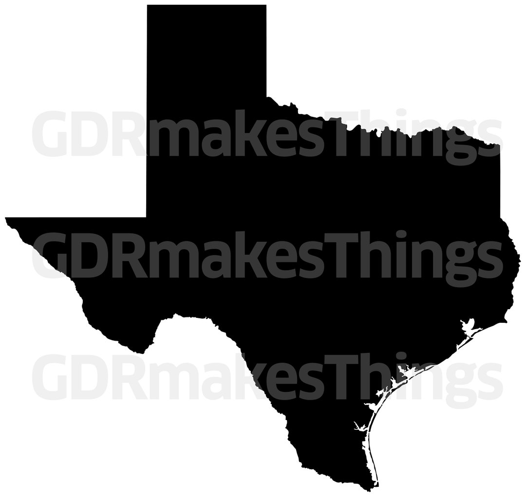 Texas State Shape - Instant Digital Download Includes B/W Versions, 12 ...
