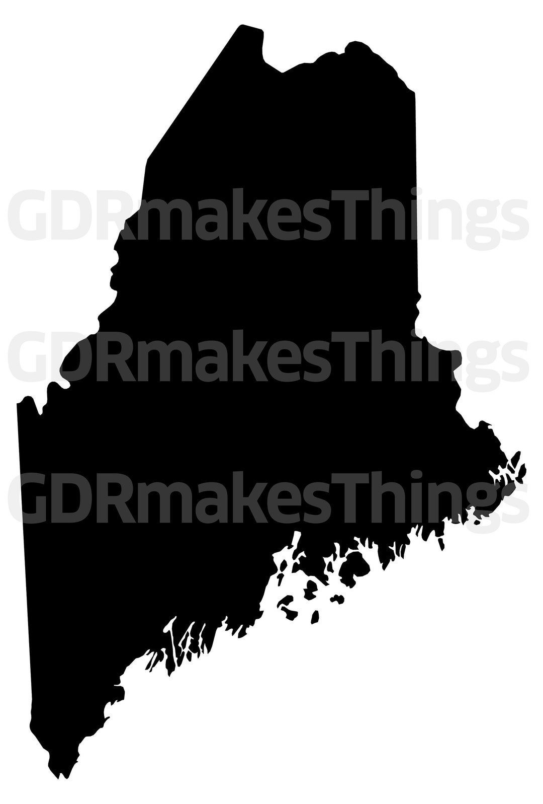 Maine State Shape - Instant Digital Download Includes B/W Versions, 12 ...