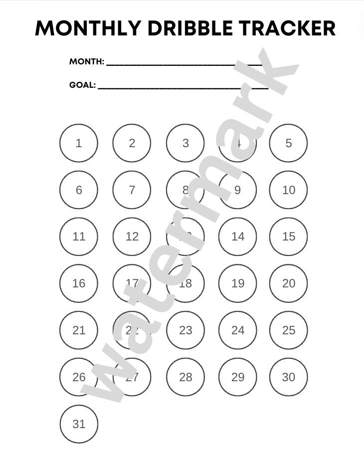Basketball Dribble Log Printable for Kids: Dribbling Log Journal - Etsy
