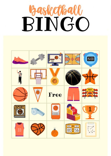 Basketball Bingo Game Printable With 30 Boards March Madness Fun ...