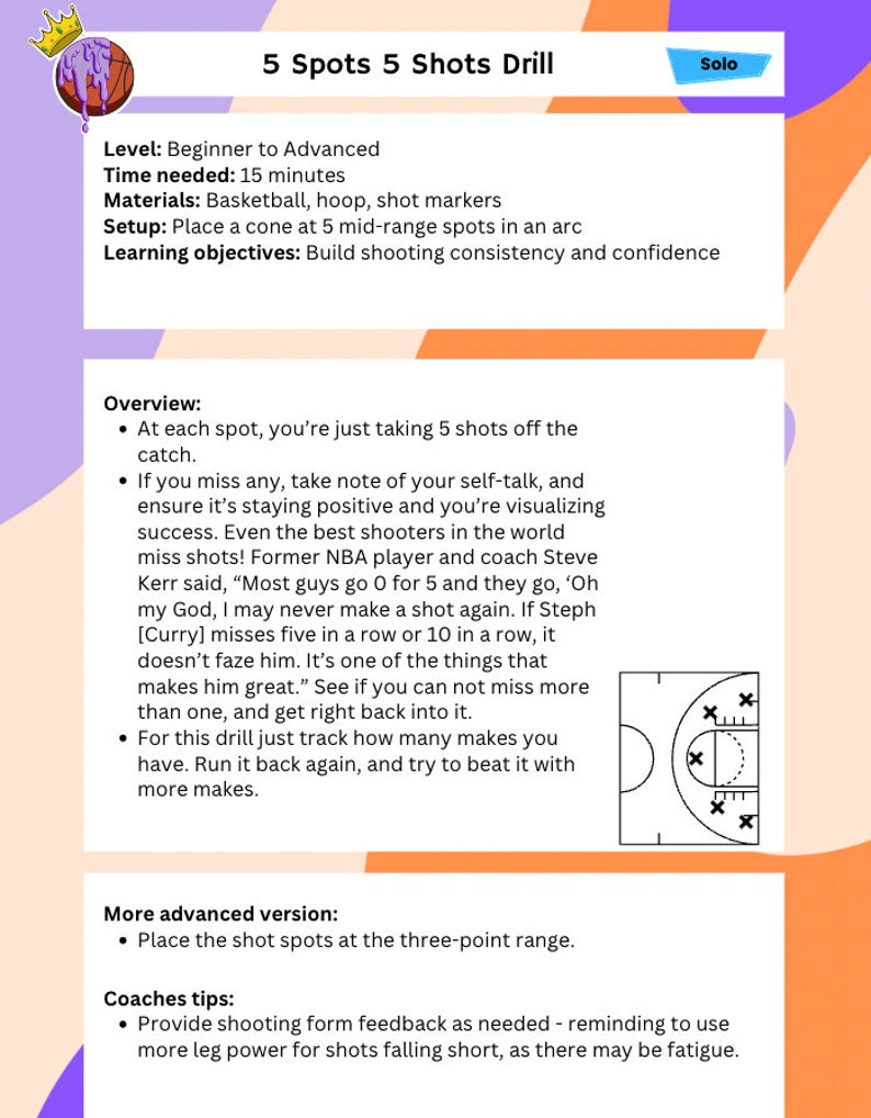 Fun Basketball Shooting Drills Printable Packet | 25 Basketball ...