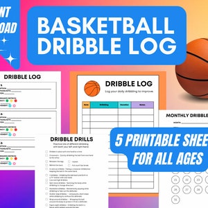 Basketball Dribble Log Printable for Kids: Dribbling Log Journal - Etsy