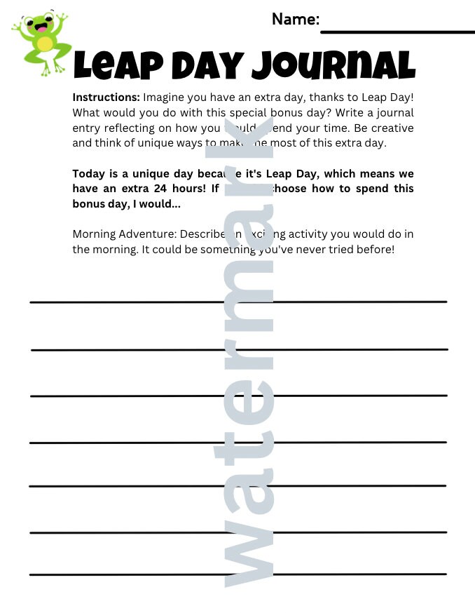 Leap Day 2024 Activity Packet Printable: 15 Fun Activities for ...