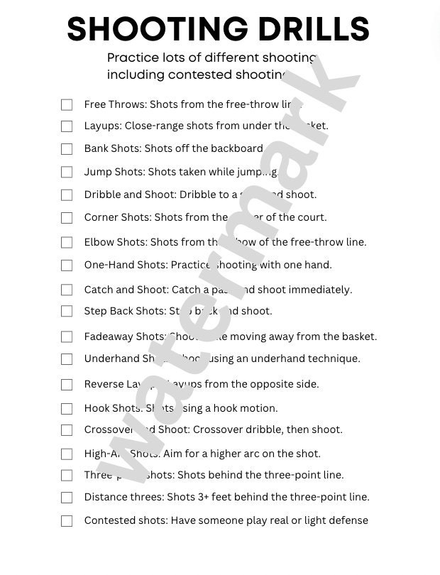 Basketball Shooting Log Printable for Kids: Shooting Log Journal - Etsy