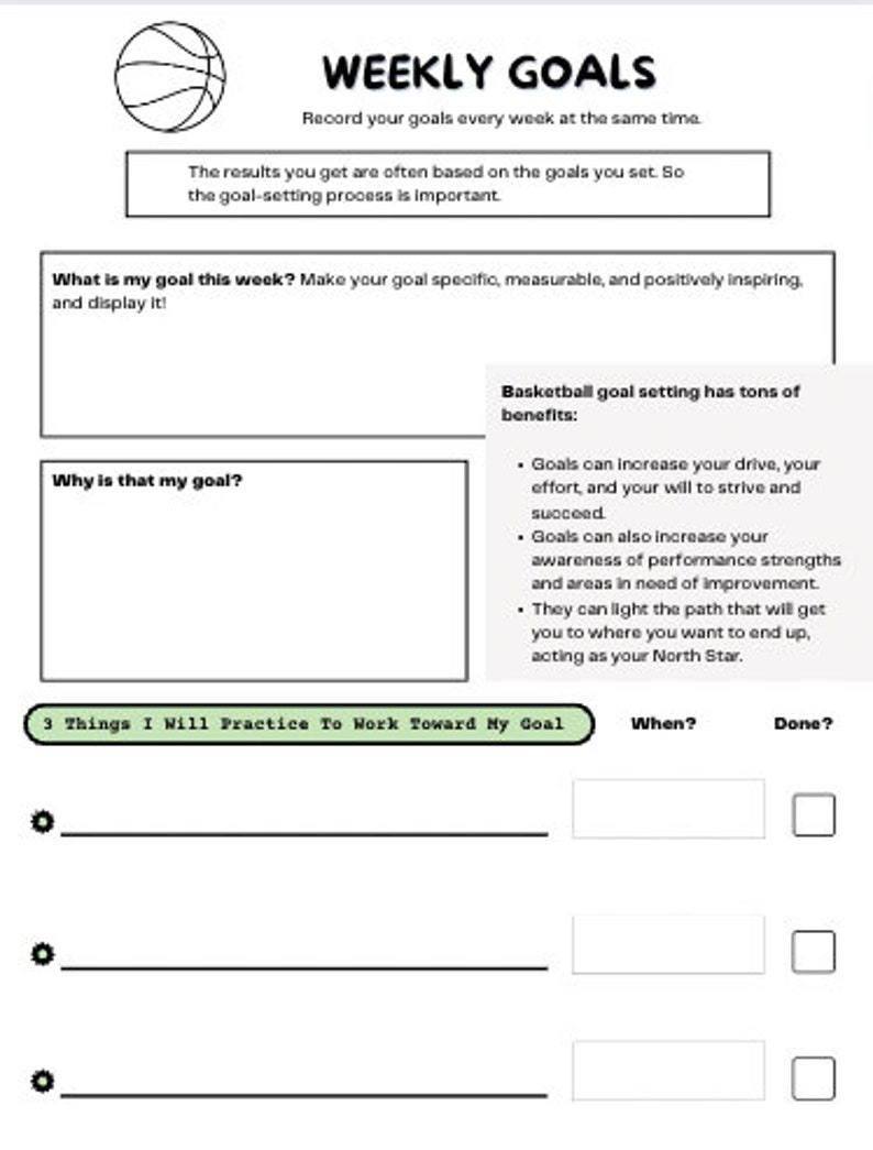 Basketball Journal Printable: Basketball Notebook for Kids | Printable ...