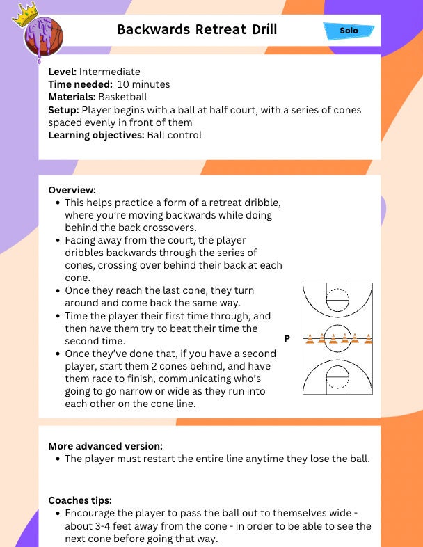 Basketball Dribbling Drills Packet Printable 25 Effective Dribbling ...