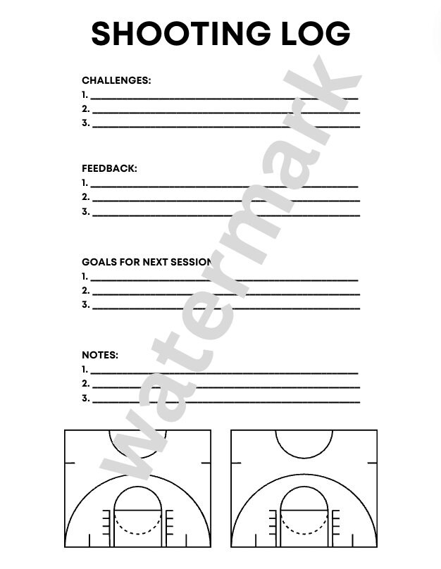 Basketball Shooting Log Printable for Kids: Shooting Log Journal - Etsy