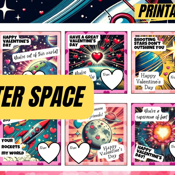 Space Valentine - Etsy