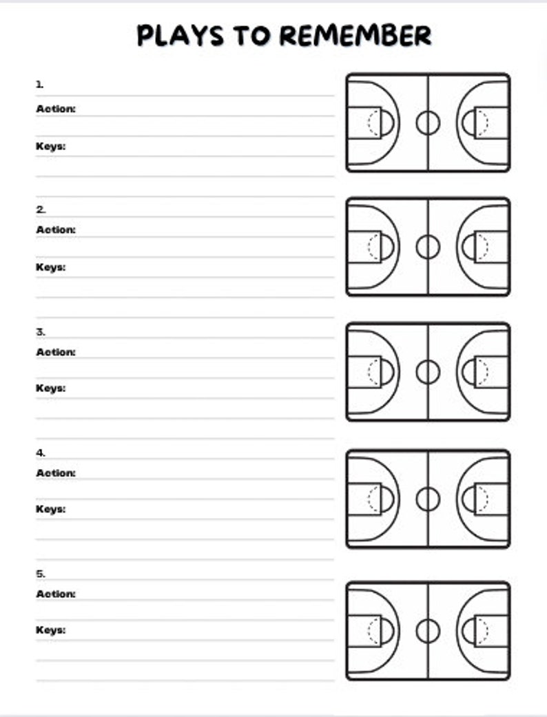 Basketball Journal for Kids: Printable Planner (digital Download) - Etsy
