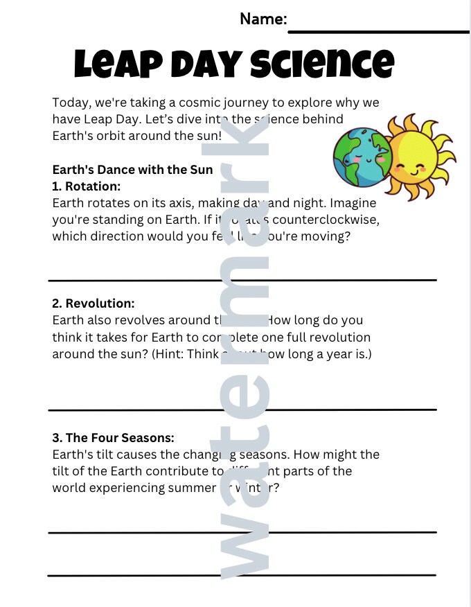 Leap Day 2024 Activity Packet Printable: 15 Fun Activities for ...