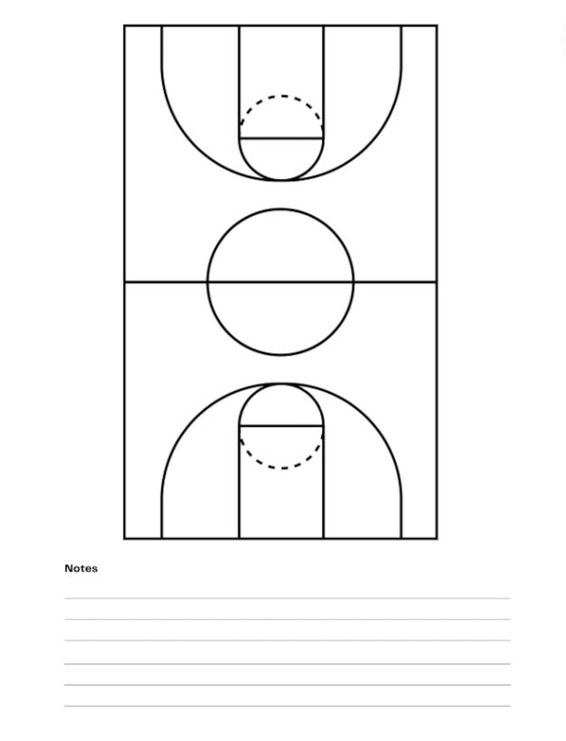 Basketball Playbook Printable for Coaches: Team Basketball Practice ...