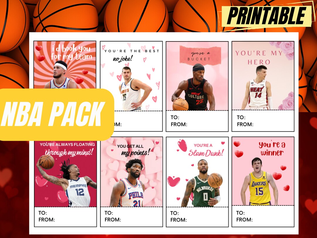 Basketball Valentine's Day Cards Printable Mix 2 Kids Valentines Cards ...