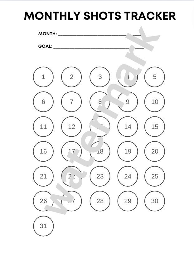 Basketball Shooting Log Printable for Kids: Shooting Log Journal - Etsy