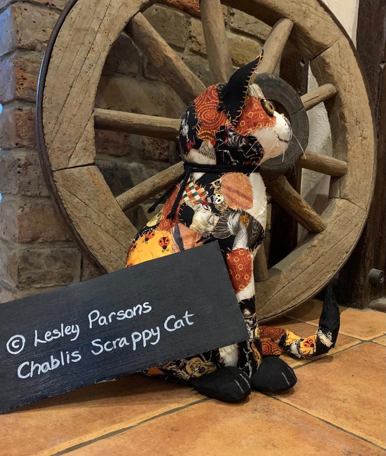 Chablis Scrappy Cat Pdf Pattern & Instructions With Youtube Video - Etsy