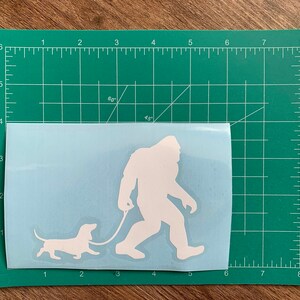 Bigfoot Dachshund Dog Walker Decal: Sasquatch Sticker - Etsy