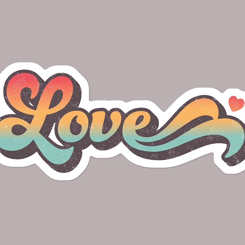 Typography Stickers - Etsy