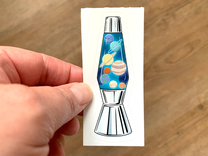 Galaxy Lava Lamp Solar System Planets Laptop Sticker | Water Bottle ...