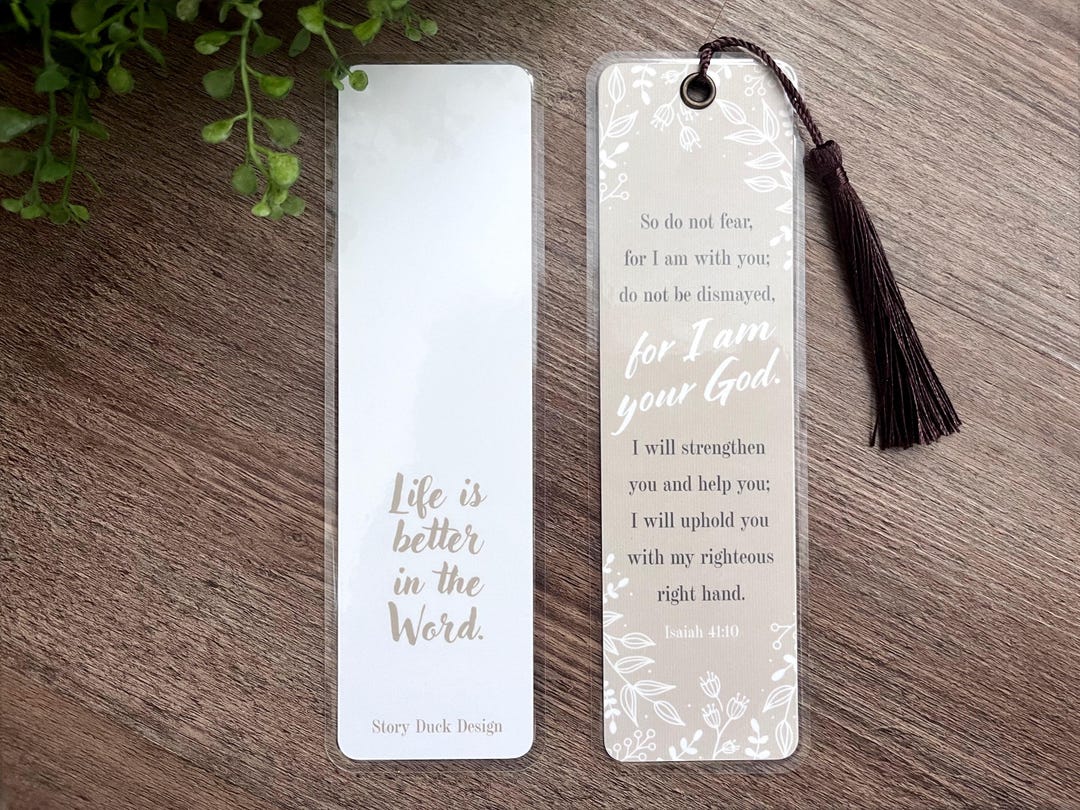 Isaiah 41:10 Bible Verse Laminated Scripture Bookmark | Handmade Book ...