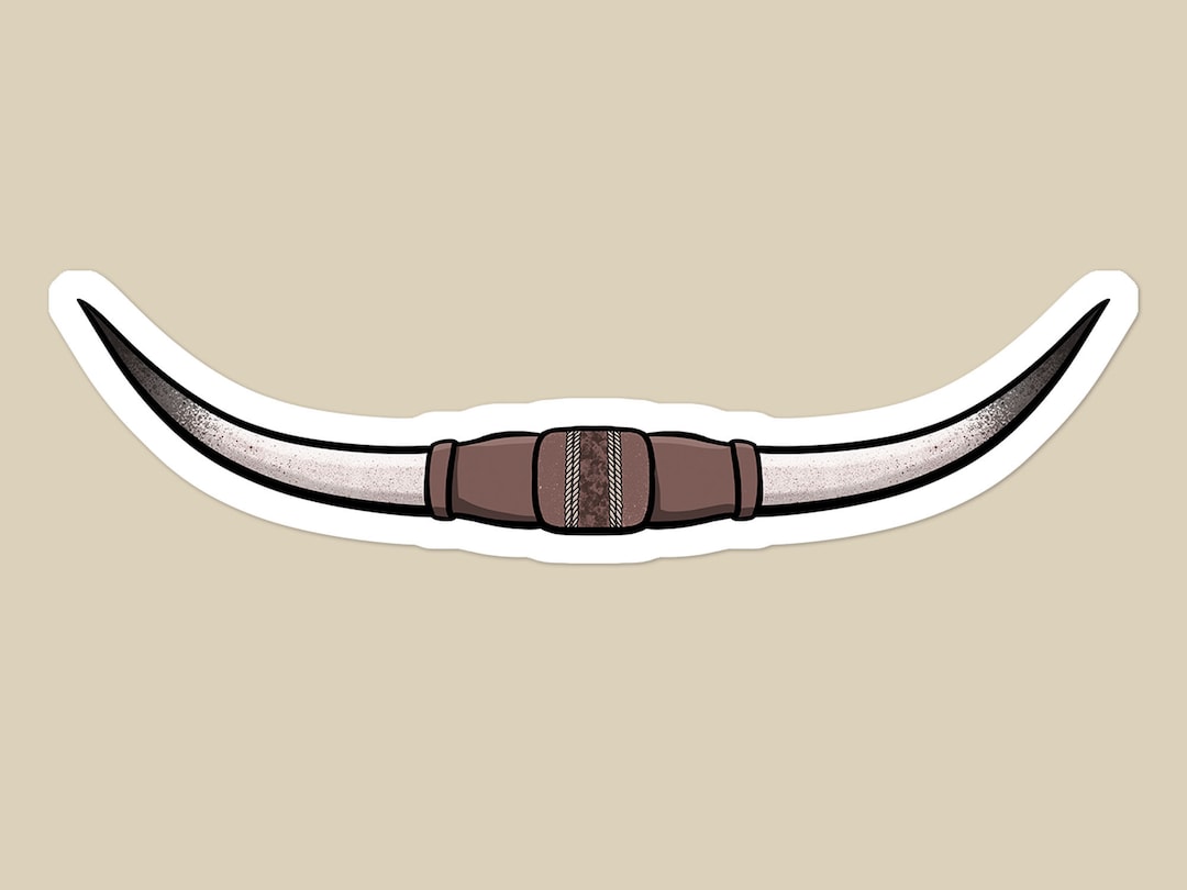 Mounted Bull Horns Vinyl Sticker | Western Style Laptop Sticker | Water ...