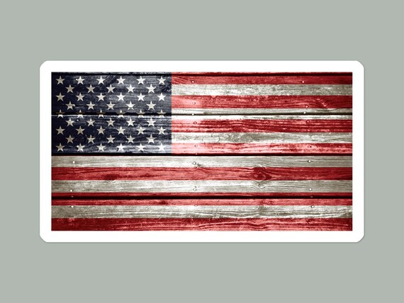 Rustic American Flag Patriotic Sticker American Patriotism - Etsy