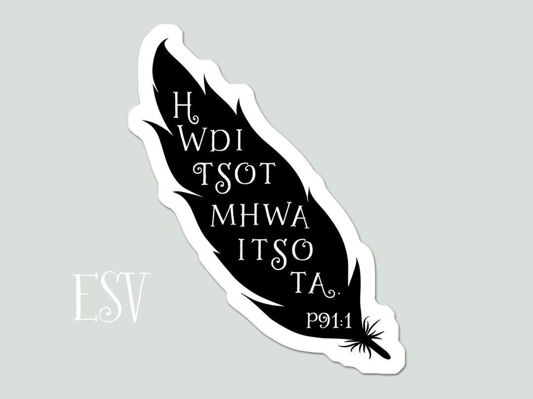 Psalm 91:1 Bible Verse Acronym Feather Sticker | Scripture Memory ...