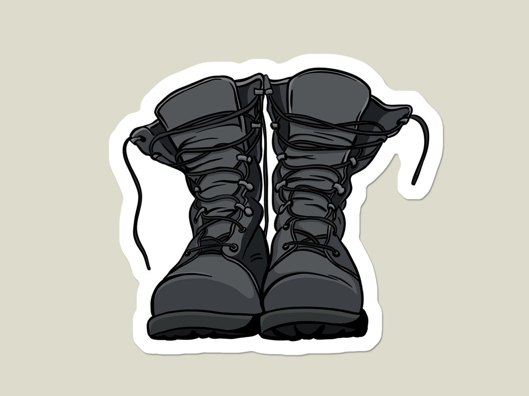 Black Military Combat Boots Vinyl Sticker: Law Enforcement Gift - Etsy