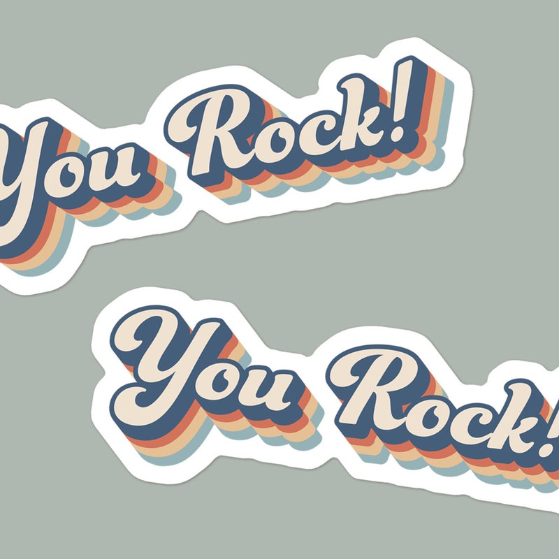 Typography Stickers - Etsy