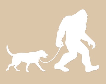 Sasquatch Dog Decal - Etsy