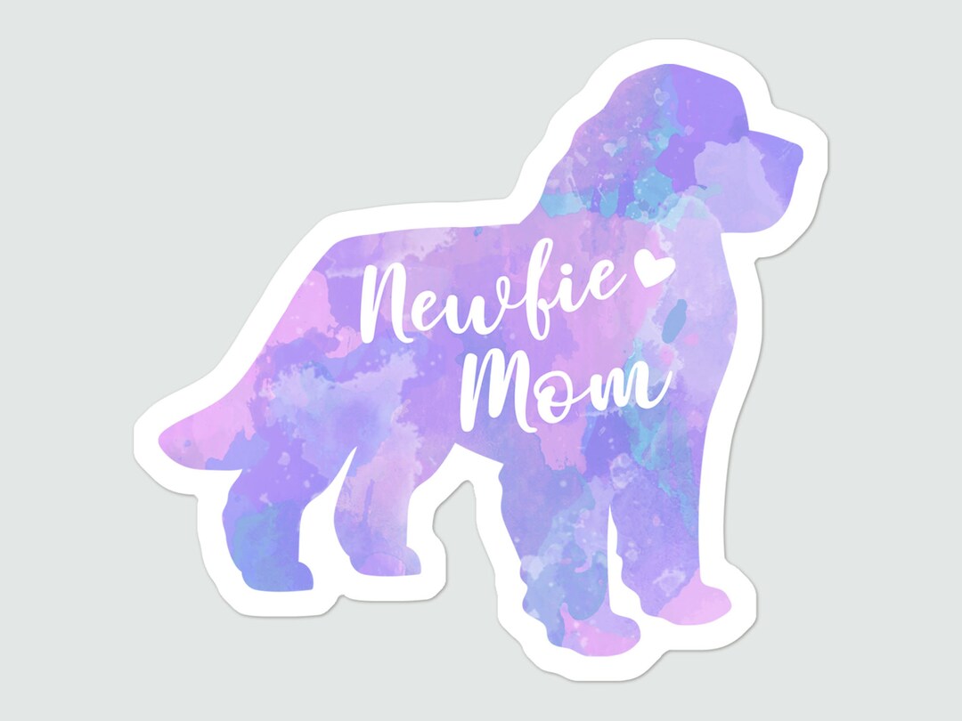 Newfie Mom Newfoundland Dog Sticker | Dog Mom Sticker | Laptop Sticker ...