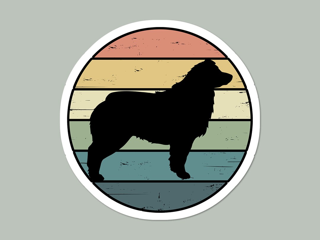 Rainbow Shiplap Australian Shepherd Dog Vinyl Sticker | Aussie Lover ...