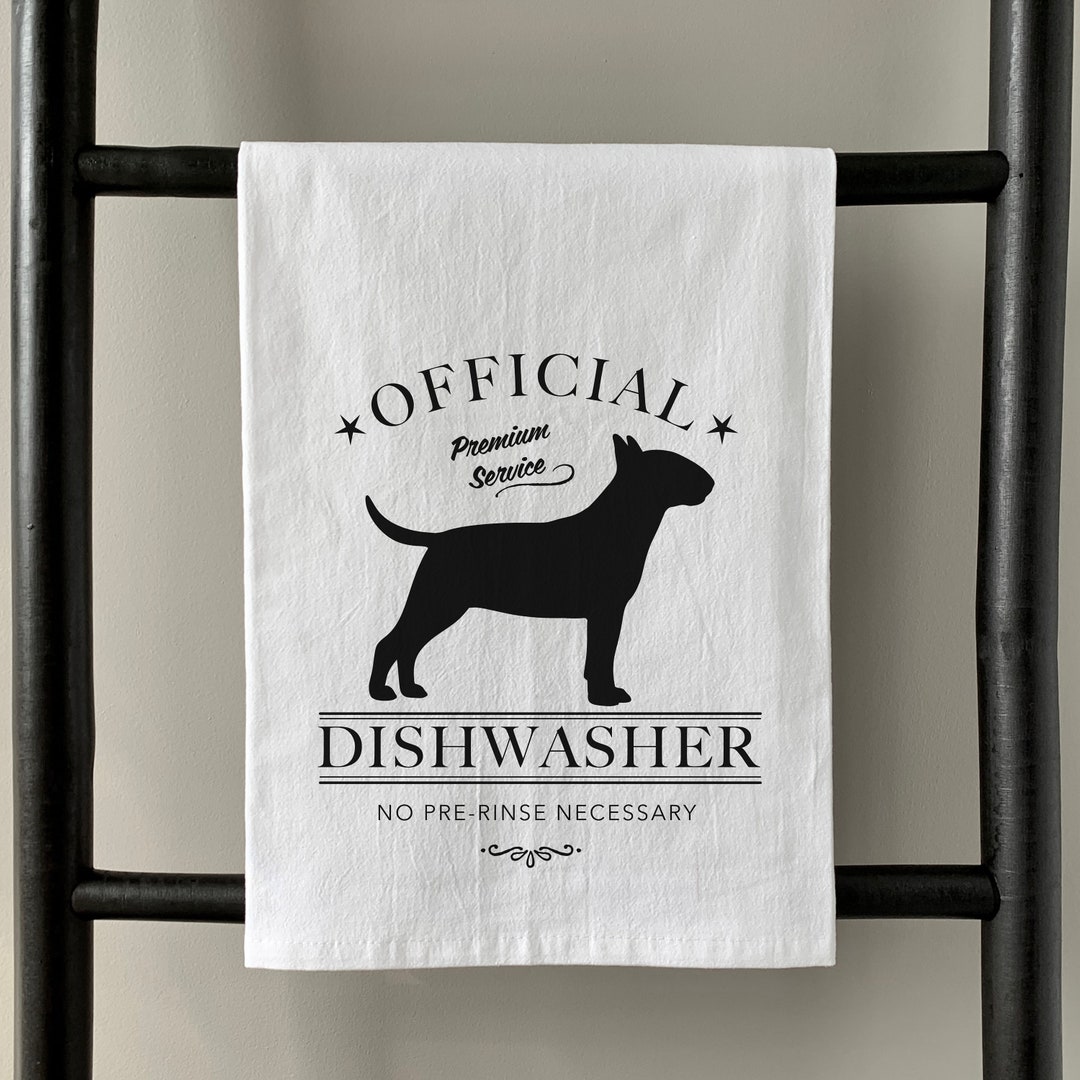 Bull Terrier Flour Sack Towel | Farmhouse Kitchen Decor | Dog Lover ...
