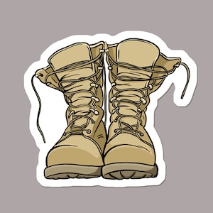 Military Combat Boots Vinyl Sticker: Soldier Gift - Etsy