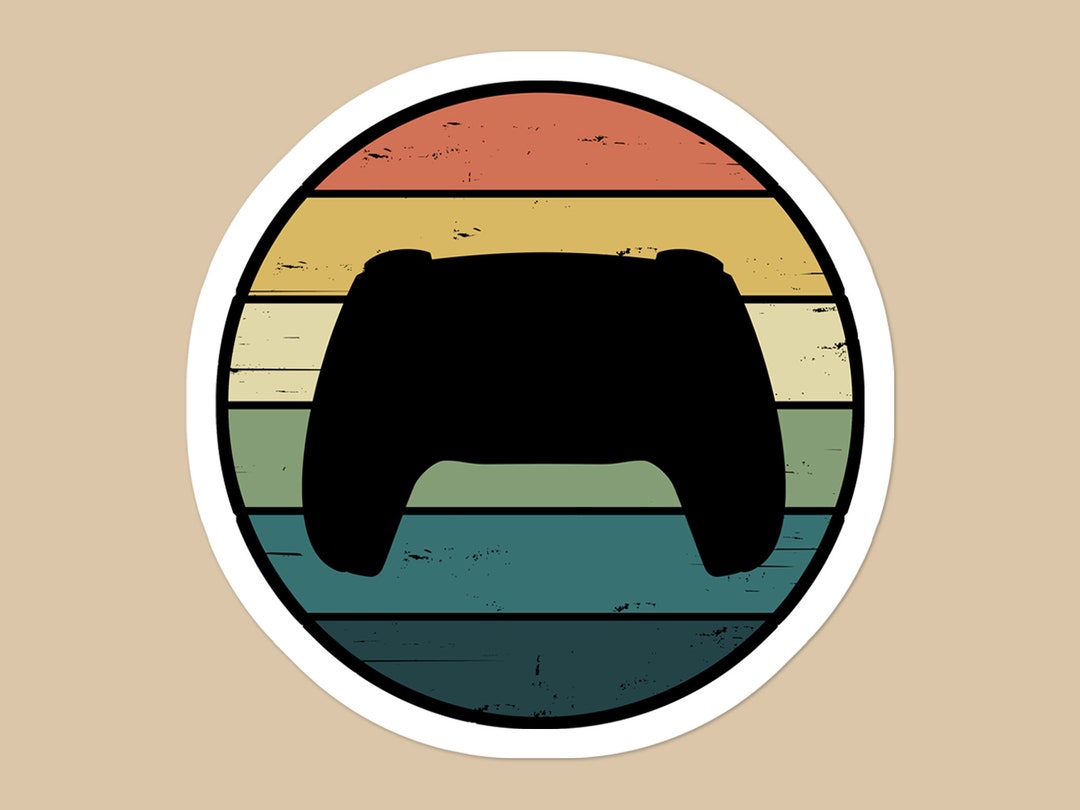 Rainbow Shiplap Game Controller Vinyl Laptop Sticker | Gamer Water ...