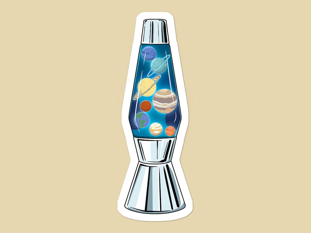 Galaxy Lava Lamp Solar System Planets Laptop Sticker | Water Bottle ...