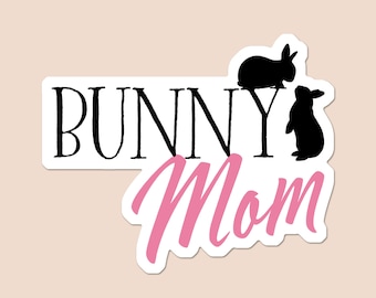 Bunny Mom Car Sticker - Etsy