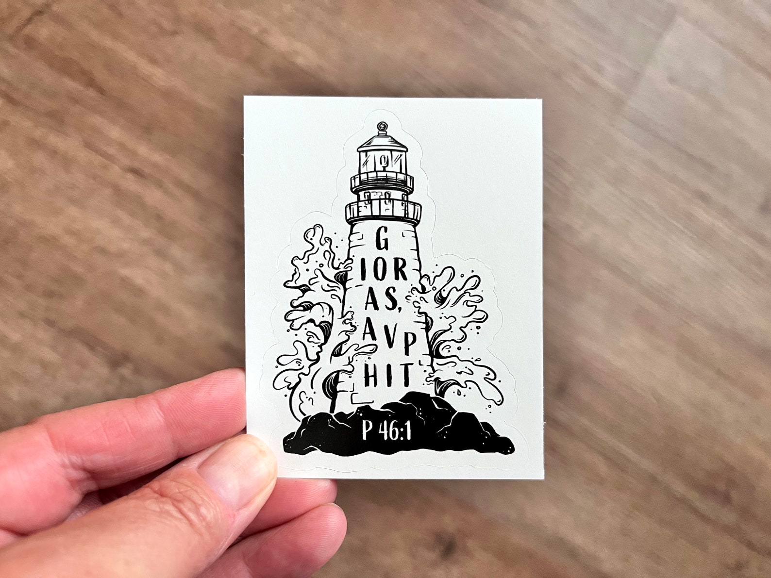 Psalm 46:1 Bible Memory Verse Acronym Lighthouse Vinyl Sticker | God is ...