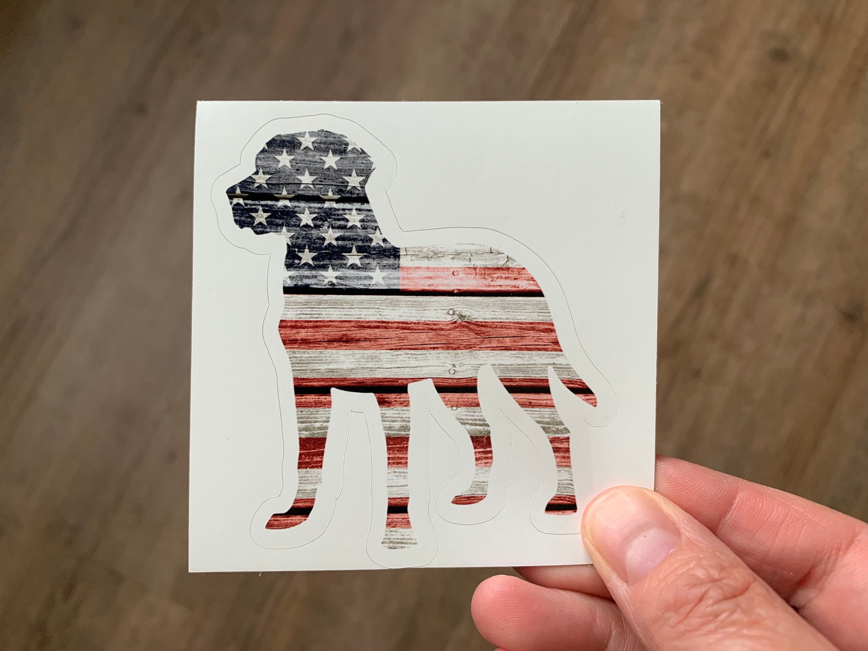 Patriotic Labrador Retriever With Rustic American Flag Vinyl | Etsy