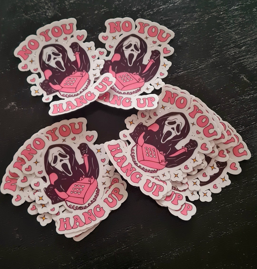 Scream Sticker, No You Hang Up, Sticker Halloween Stickers, - Etsy