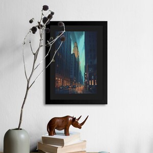 Digital Art Deco Cityscape, Poster - Etsy
