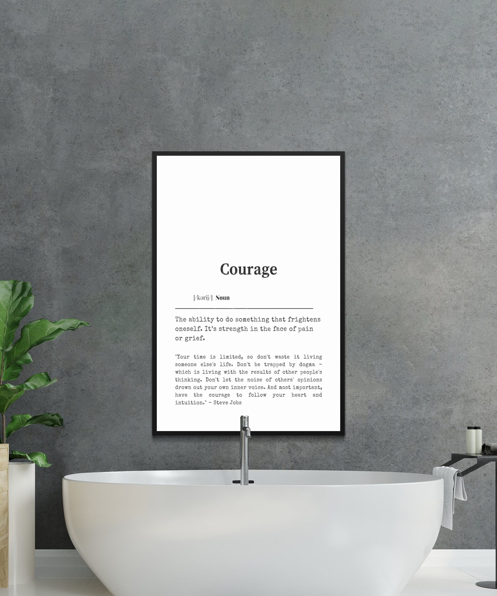 Courage Definition Wall Art, Printables, Home Wall Décor, Definition ...