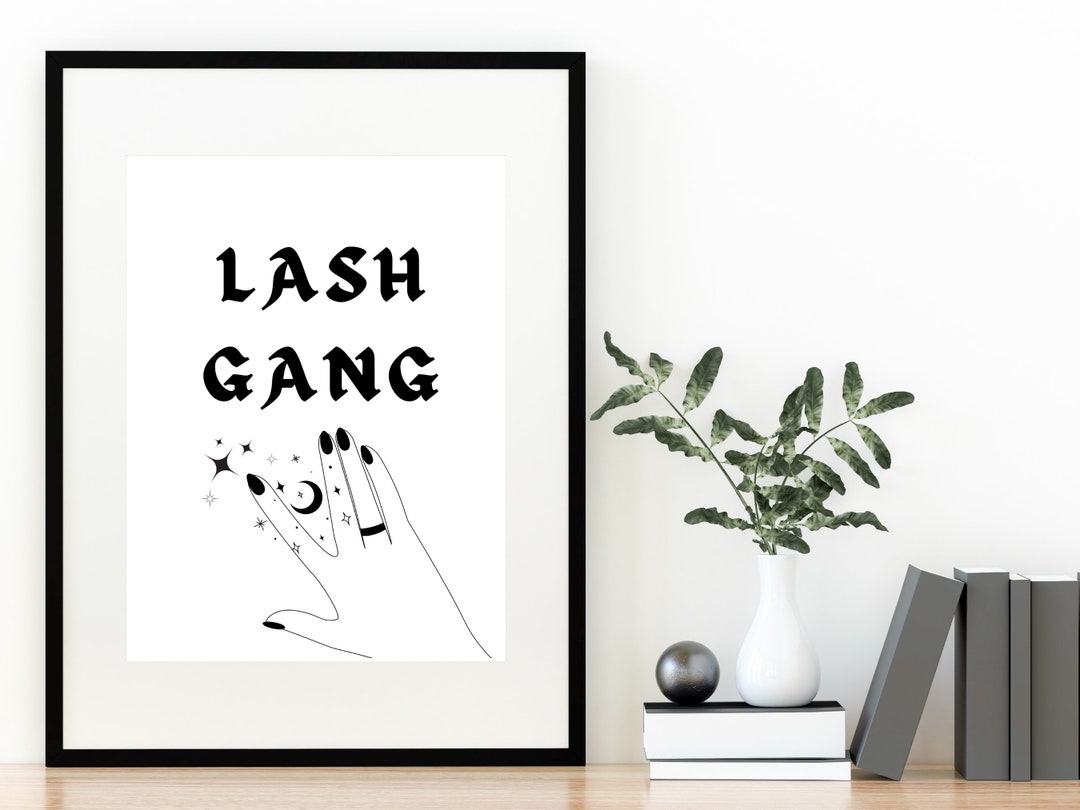 Lash Gang Poster Salon Art for Lash Artist Lash Artist Gift - Etsy