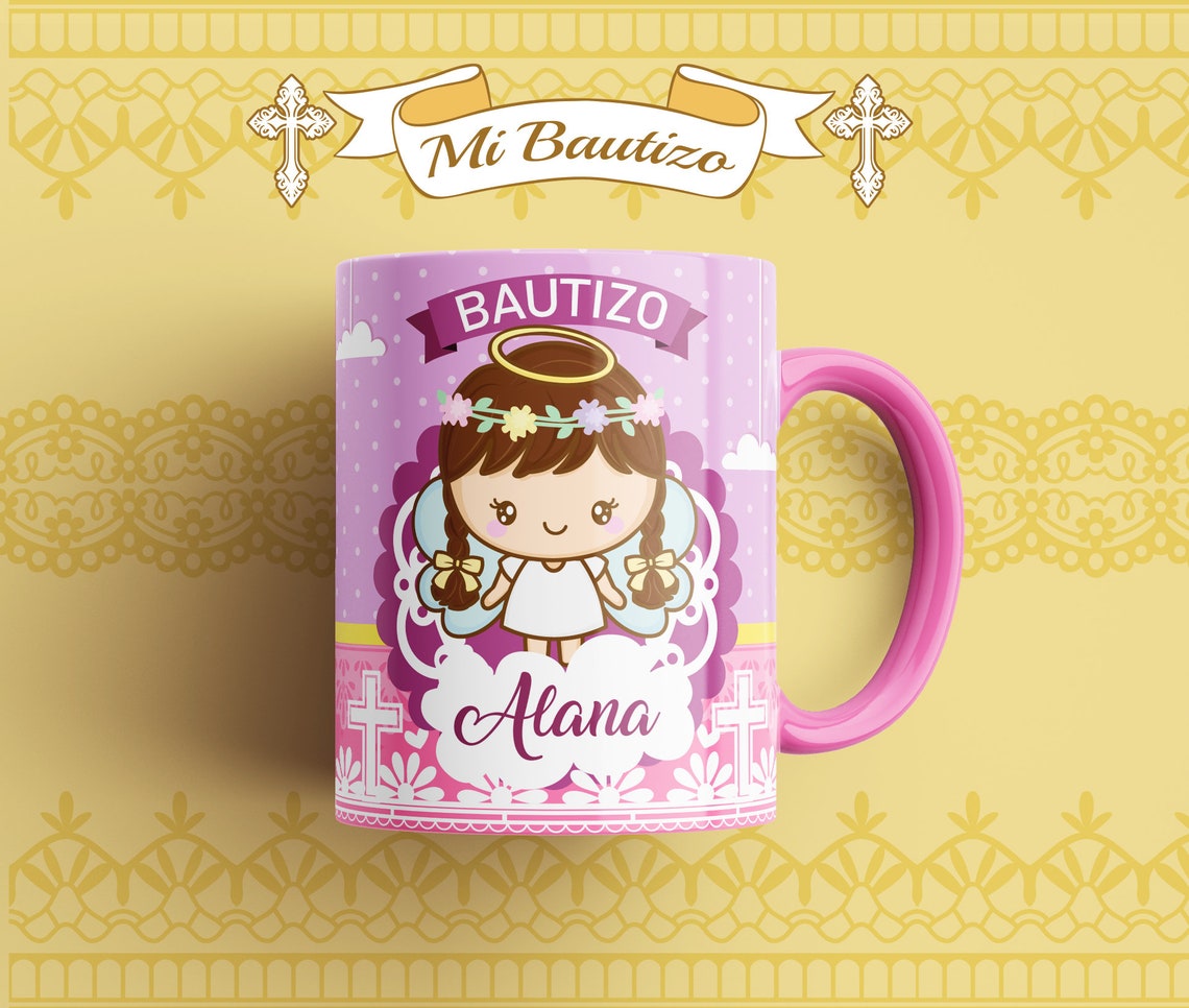8 Baptism Mug Templates for Sublimation Editable PSD | 8 Editable ...