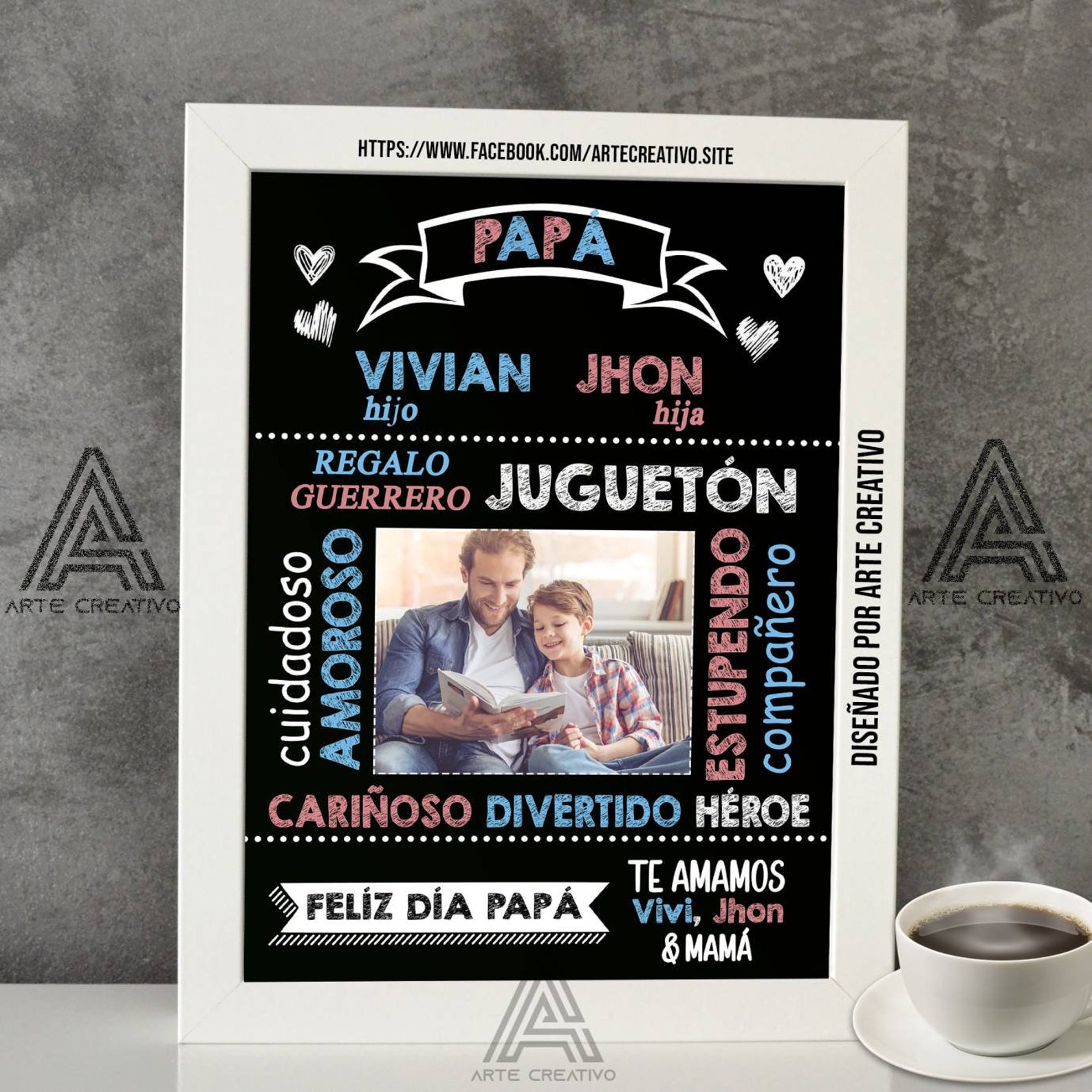 10 Fathers Day Portrait Template PSD Editable 10 Cuadros Dia - Etsy