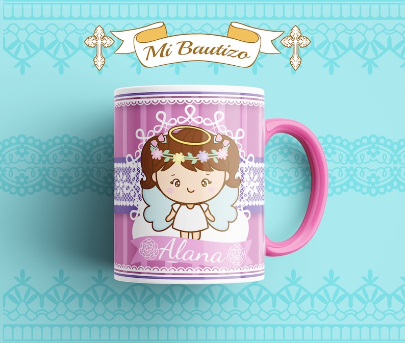 8 Baptism Mug Templates for Sublimation Editable PSD | 8 Editable ...