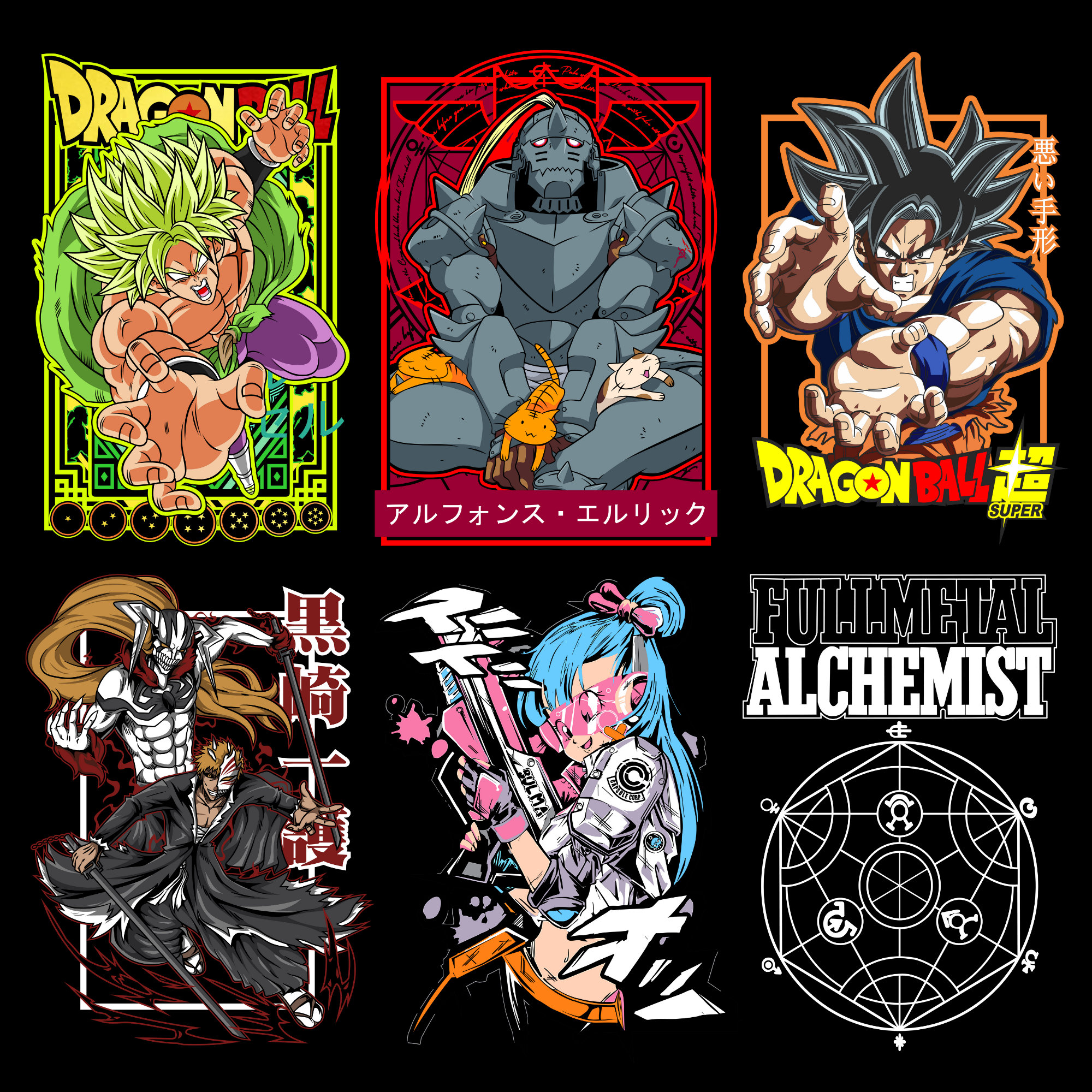 Vector Mega Design Anime Bundle: Streetwear, Anime Vector, Anime ...